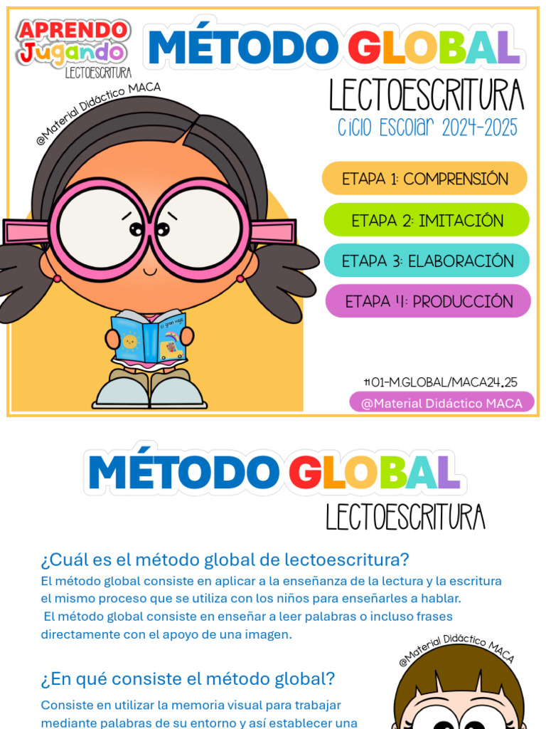 Método Global | PDF | Escritura | Cognición