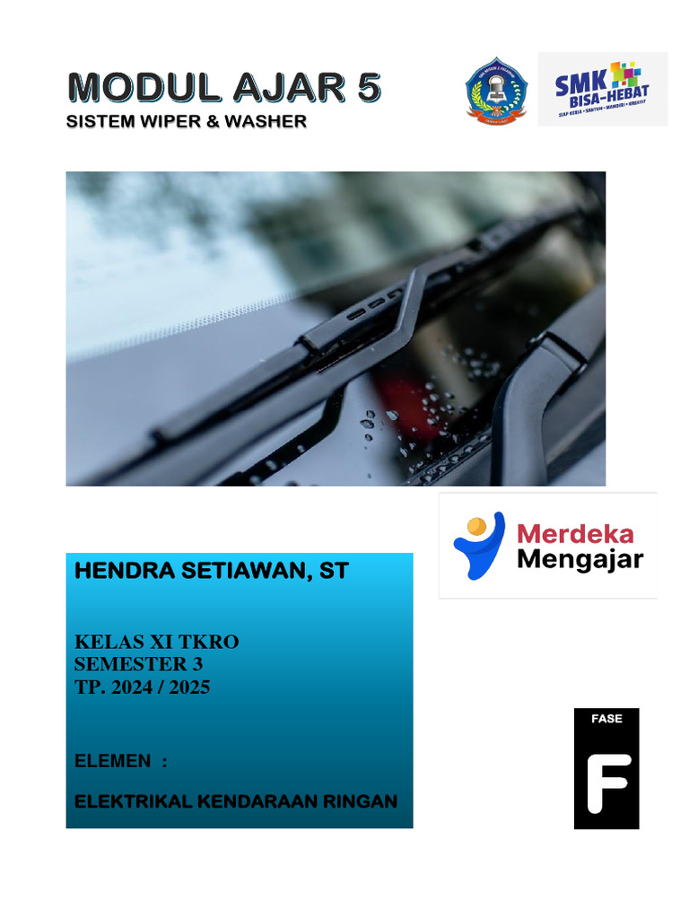 Modul Ajar 5 Sistem Wiper & Washer - Elektrikal Kendaraan Ringan | PDF ...