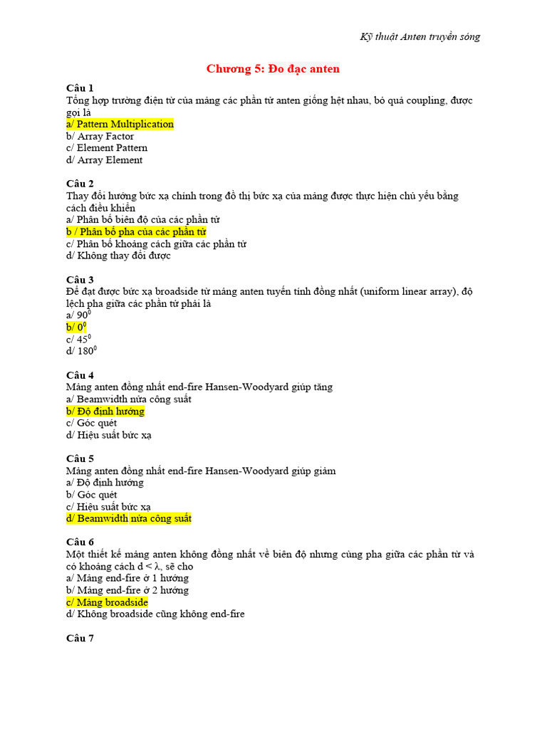 Chương 5. Đo Đ C Anten | PDF