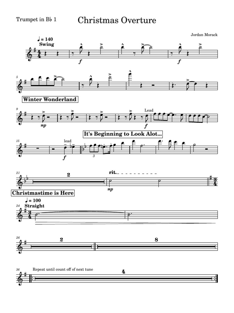 Christmas Overture-Trumpet in BB 1 | PDF