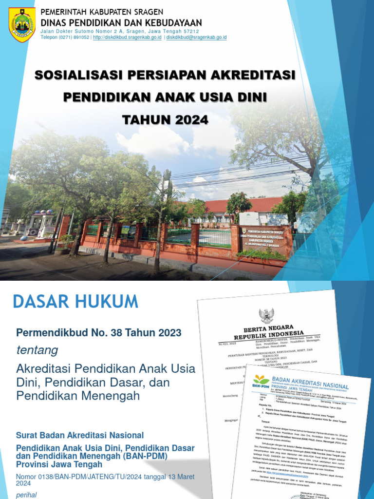 Sosialisasi Akreditasi PAUD 2024 | PDF