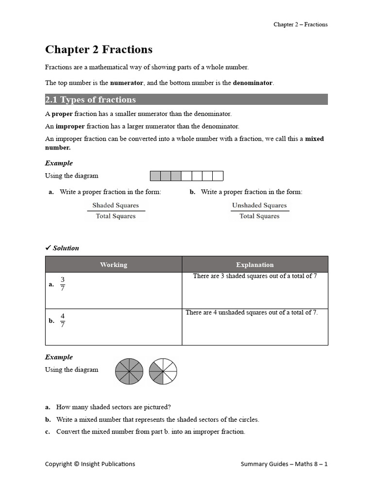 Chapter 2 Fractions draft 3 | PDF | Algebra | Division (Mathematics)