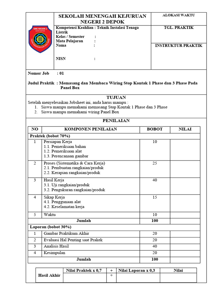 Jobsheet - No 1 Krtu-1 | PDF | Teknologi & Rekayasa