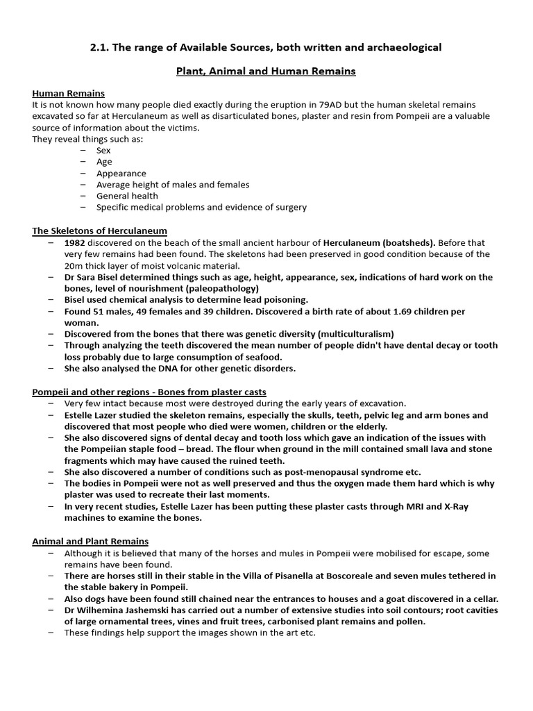 2.1cthe Range of Available Sources, Both Written and Archaeological ...