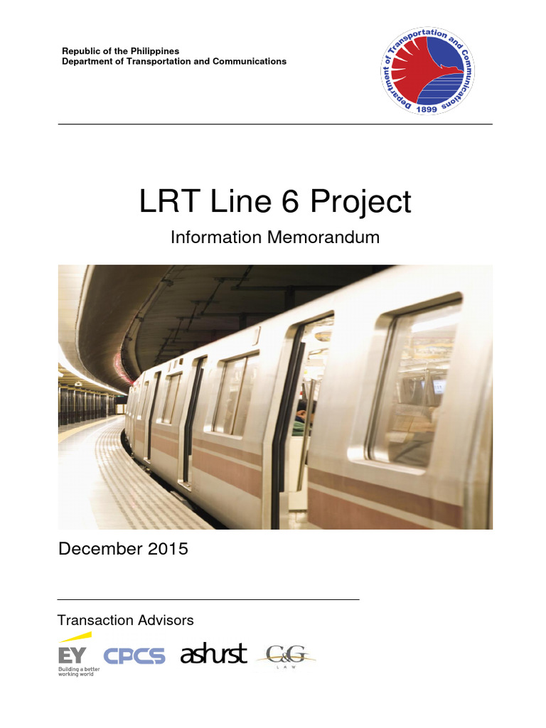 LRT Line 6 Project Information Memorandum | PDF | Light Rail | Public ...