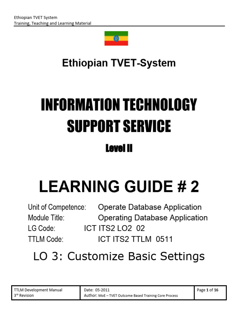 LO2 - Customize basic settings | PDF | Hyperlink | World Wide Web