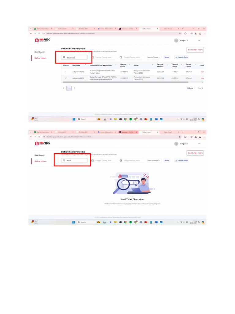 Fungsi Filter Nama Paket | PDF