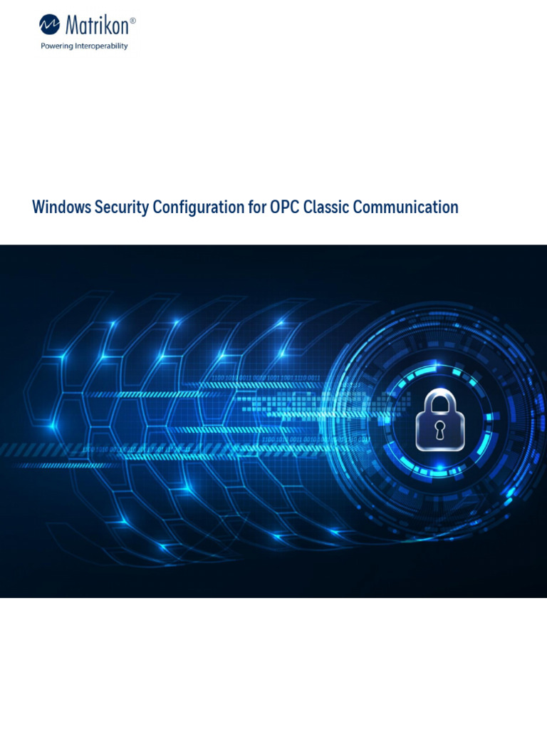 Matrikon Windows Security Configuration Opc Communication Pdf Component Object Model Group