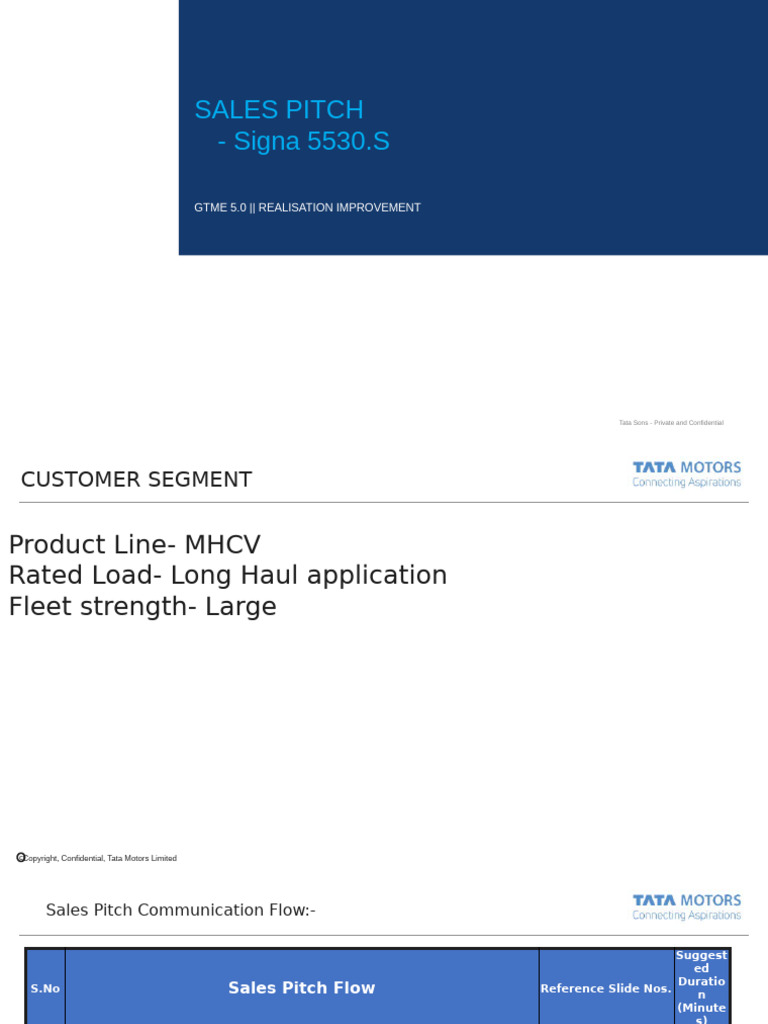 20230207 Sales Pitch RJ Signa5530 | PDF | Truck | Fuel Economy In ...