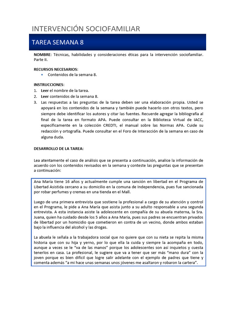 Intervención Sociofamiliar: Técnicas y Ética | PDF | Las emociones ...