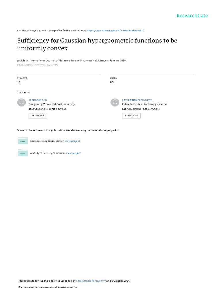 KIM And Ponnusamy PDF Theorem Normal Distribution