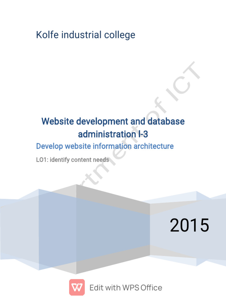 Website Development and Database Administration Updated0 | PDF | Goal ...