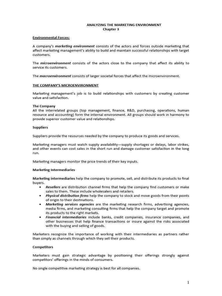 Summary of Key Points For Chapter 3v1 | PDF | Marketing | Economies