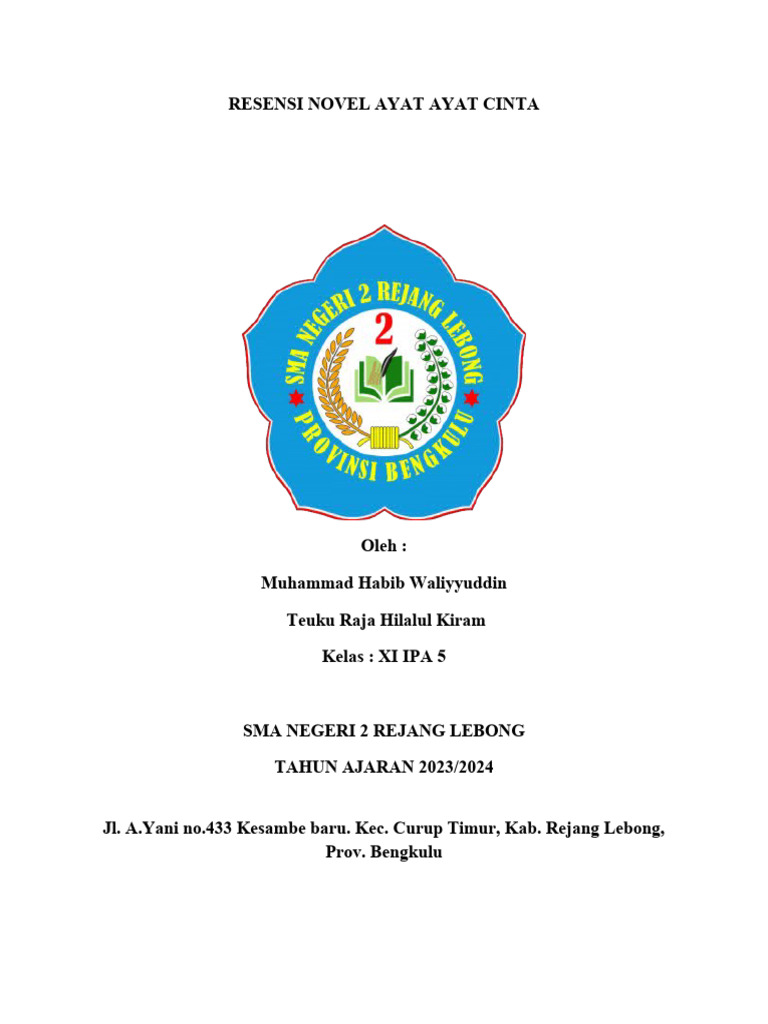Resensi Novel Ayat Ayat Cinta Habib Raja Xi Ipa 5 New | PDF | Fiksi Misteri, Thriller ...