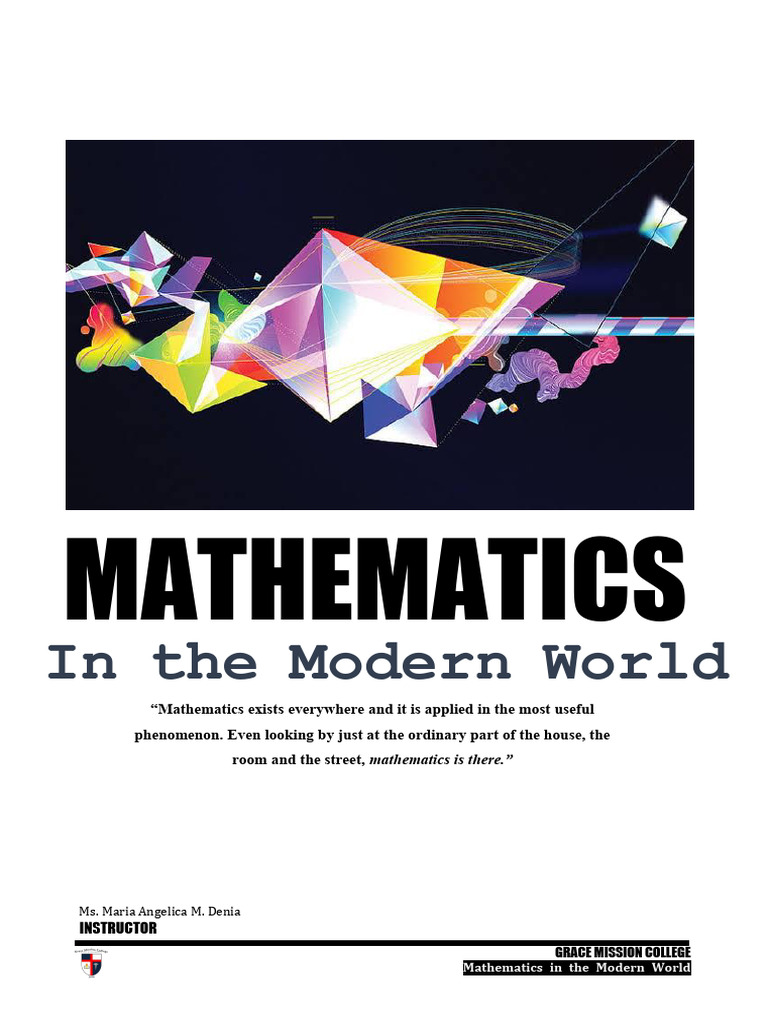 MATHEMATICS IN THE MODERN WORLD (Module 1) | PDF | Pattern | Fracture