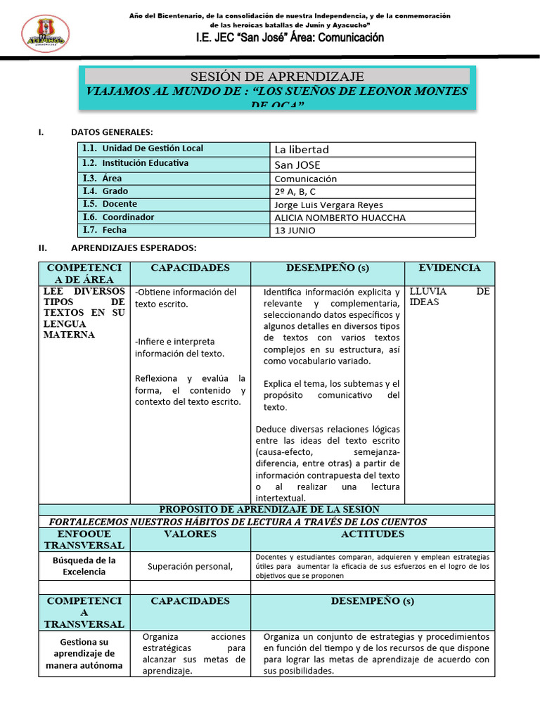 Plan Lector 6 | PDF | Aprendizaje | Evaluación