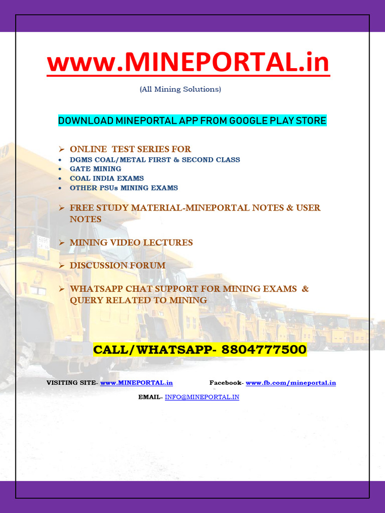 Mining Exam Preparation Resources | PDF | Fault (Geology) | Mining