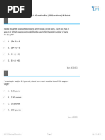 Saxon Book Four Math Tests | PDF