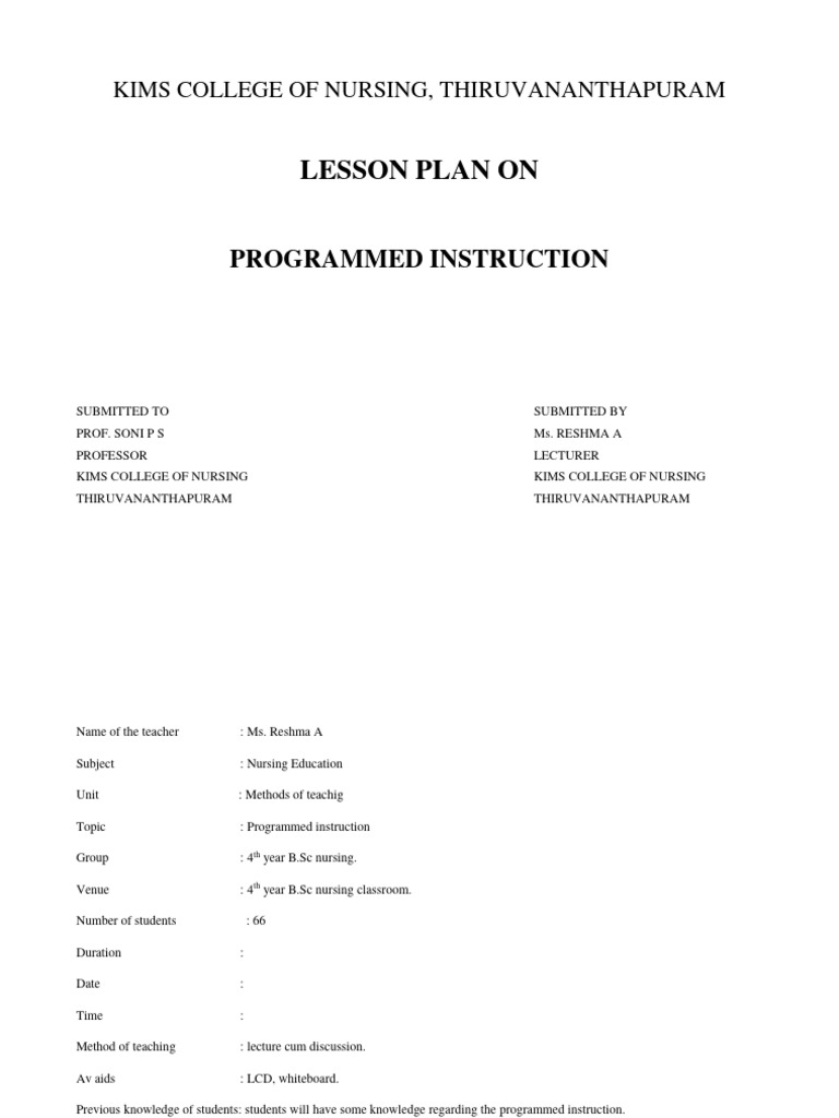 Programmed Instruction | PDF | Learning | Teachers