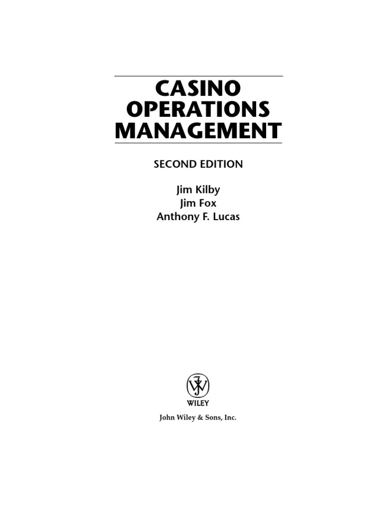 Casino Operations Management. 2ND Edition | PDF | Gambling | Slot Machine