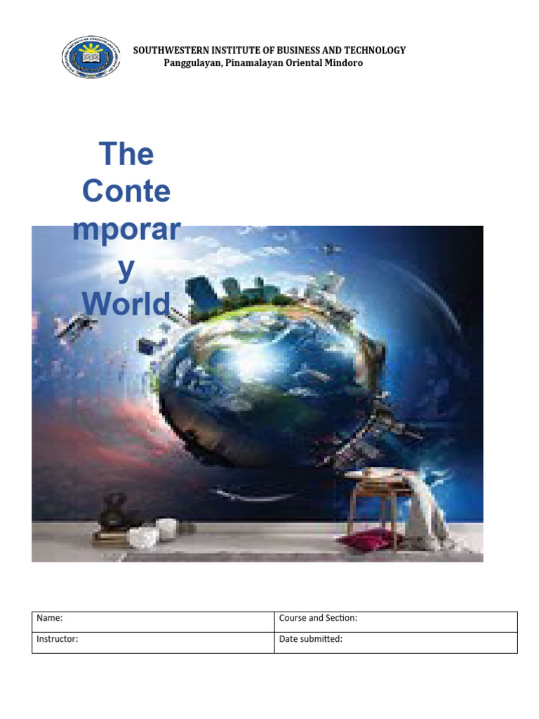 The Contemporary World Handout 1 | PDF | Globalization | Sustainability