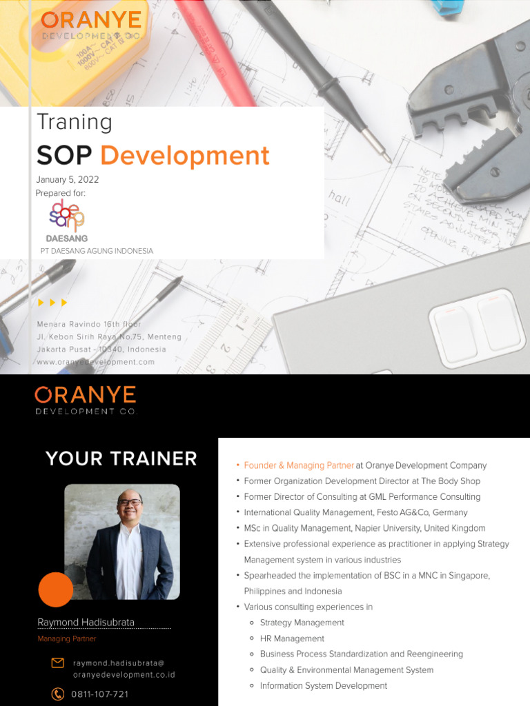 E-Module Training SOP Development Daesang Agung Indonesia 2022-01-05 ...