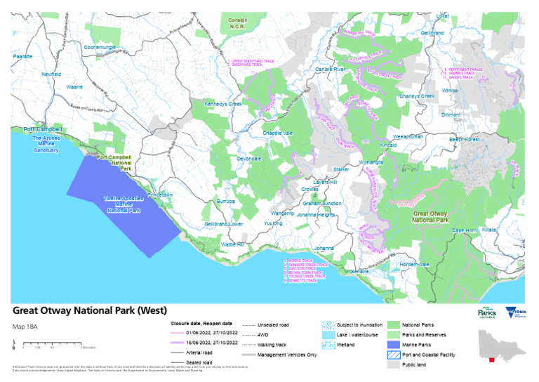 Great Otway National Park Map | PDF | Environmental Engineering ...