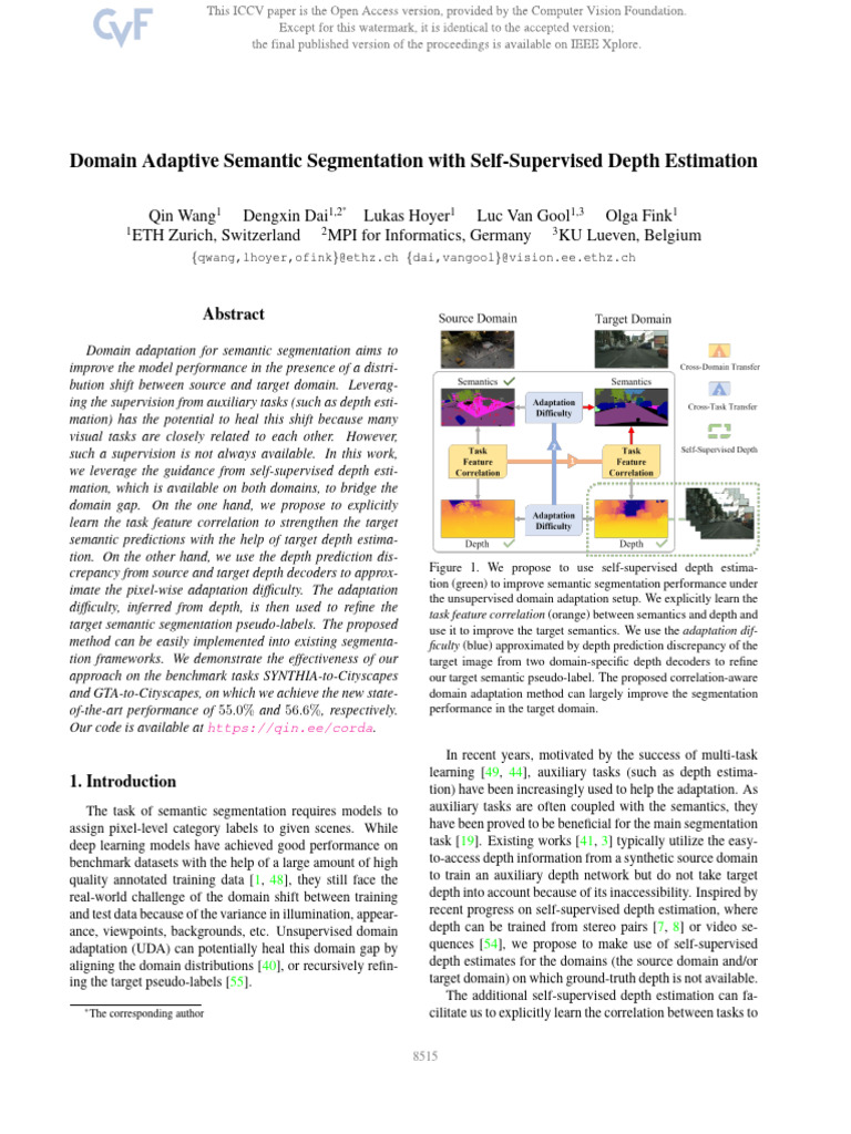 Wang Domain Adaptive Semantic Segmentation With Self Supervised Depth