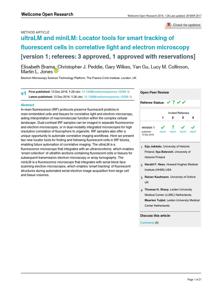wellcomeopenres-1-11092 | PDF | Electron Microscope | Scanning Electron Microscope