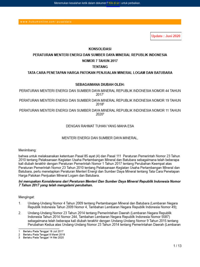 Permen - Esdm - 7 - 2017 - KNS | PDF