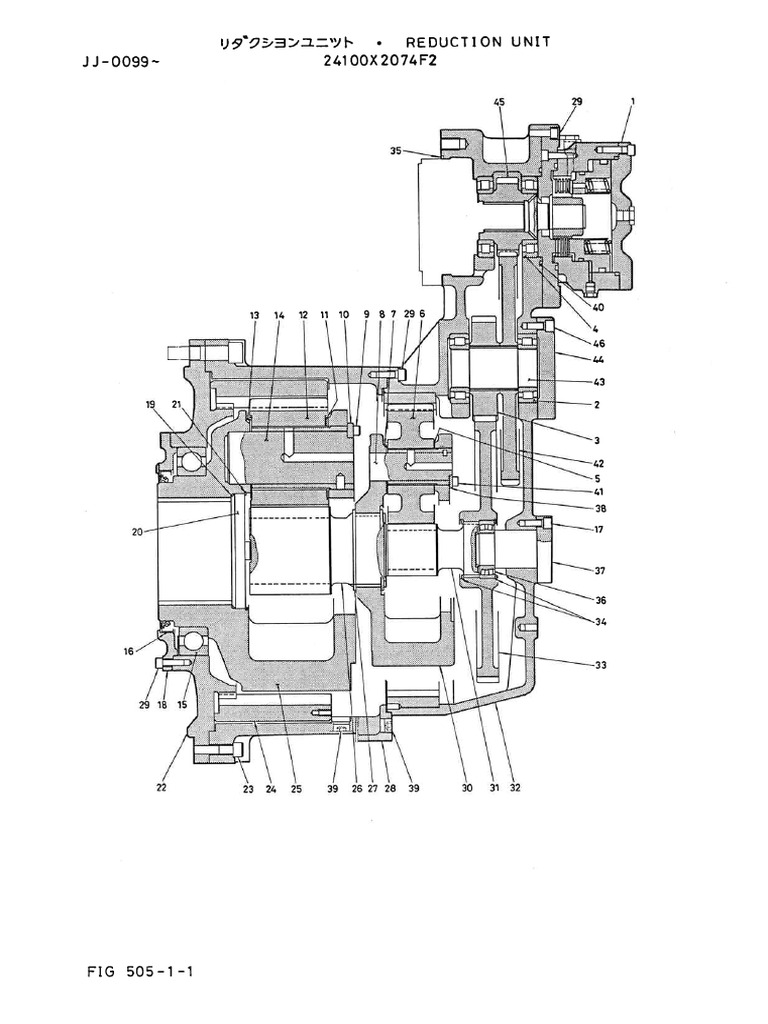 KOBELCO 7150 Propel Reduction Unit Drawing | PDF