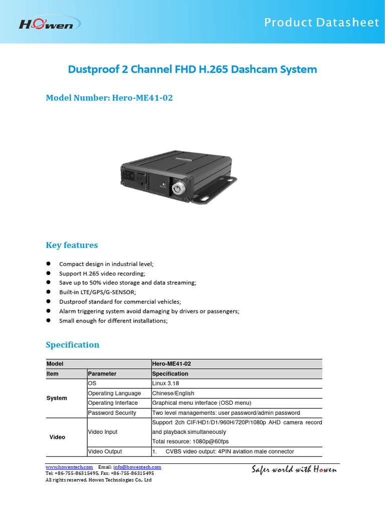 Hero ME41 02 - Datasheet | PDF | Video | High Speed Packet Access