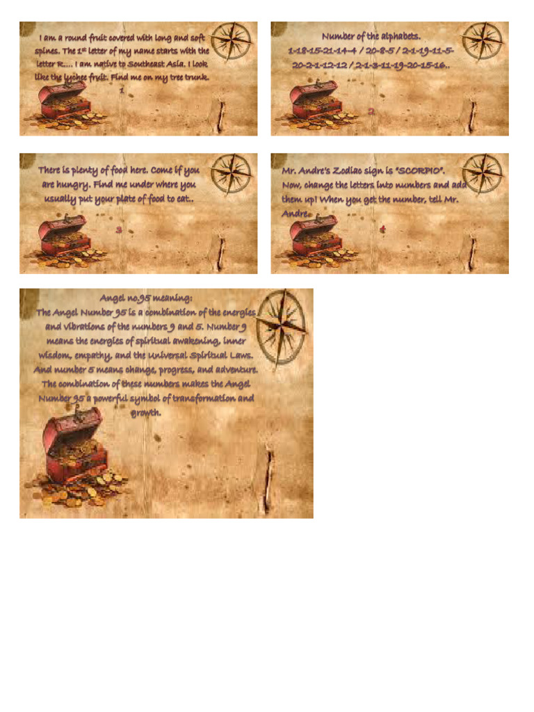 Treasure Hunt Clues | PDF