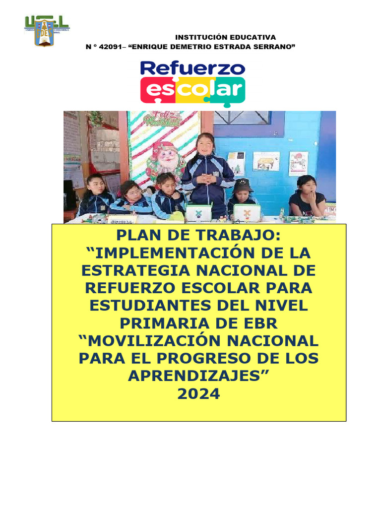 Plan de Refuerzo Escolar | PDF | Evaluación | Números