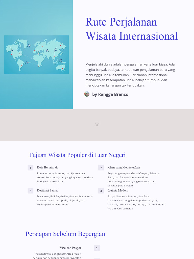 Rute Wisata Internasional Terbaik | PDF