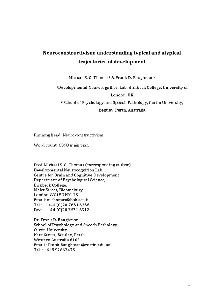 Thomas - Baughman14 - Englishversion 2 | PDF | Psychology | Cognition