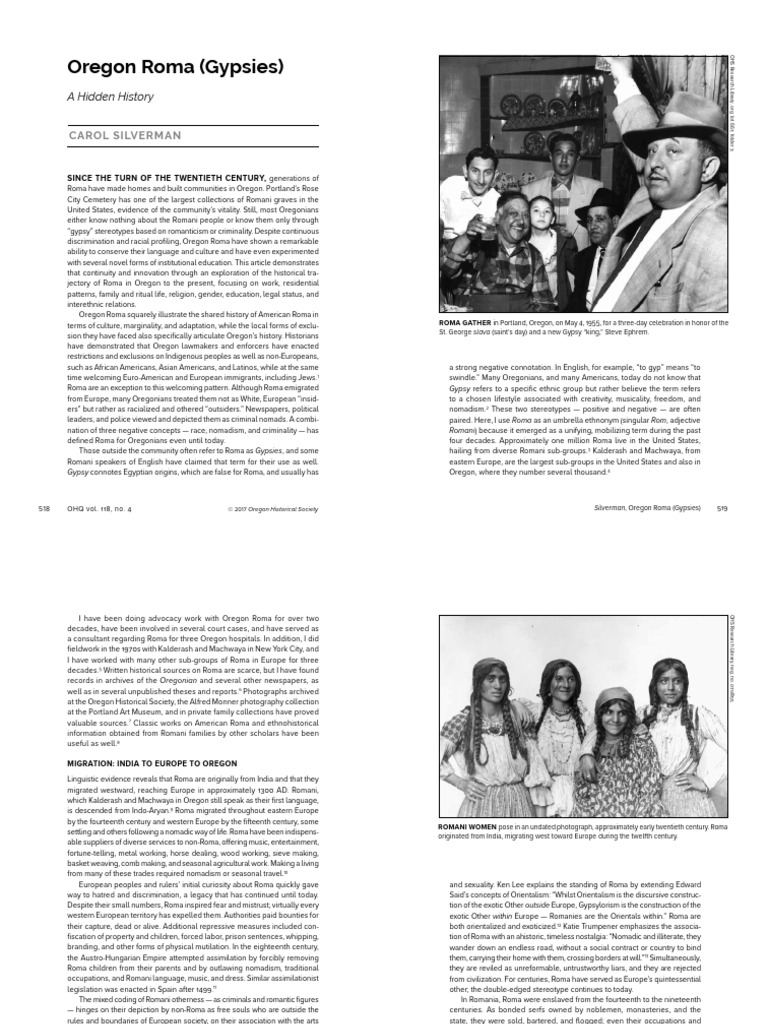 Silverman - Roma in Oregon - OHQ Winter 2017 - Final | PDF | Romani ...