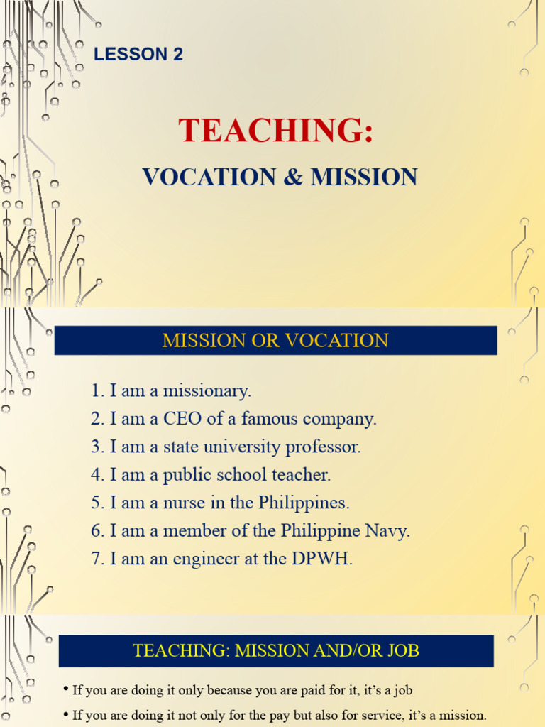 Teaching as Vocation and Mission | PDF | Jesus | Theology