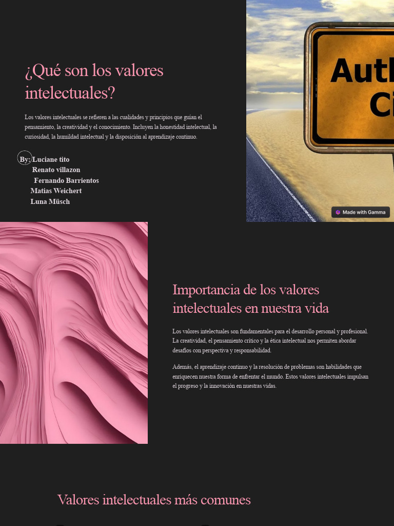 Que Son Los Valores Intelectuales | PDF | Creatividad | Pensamiento