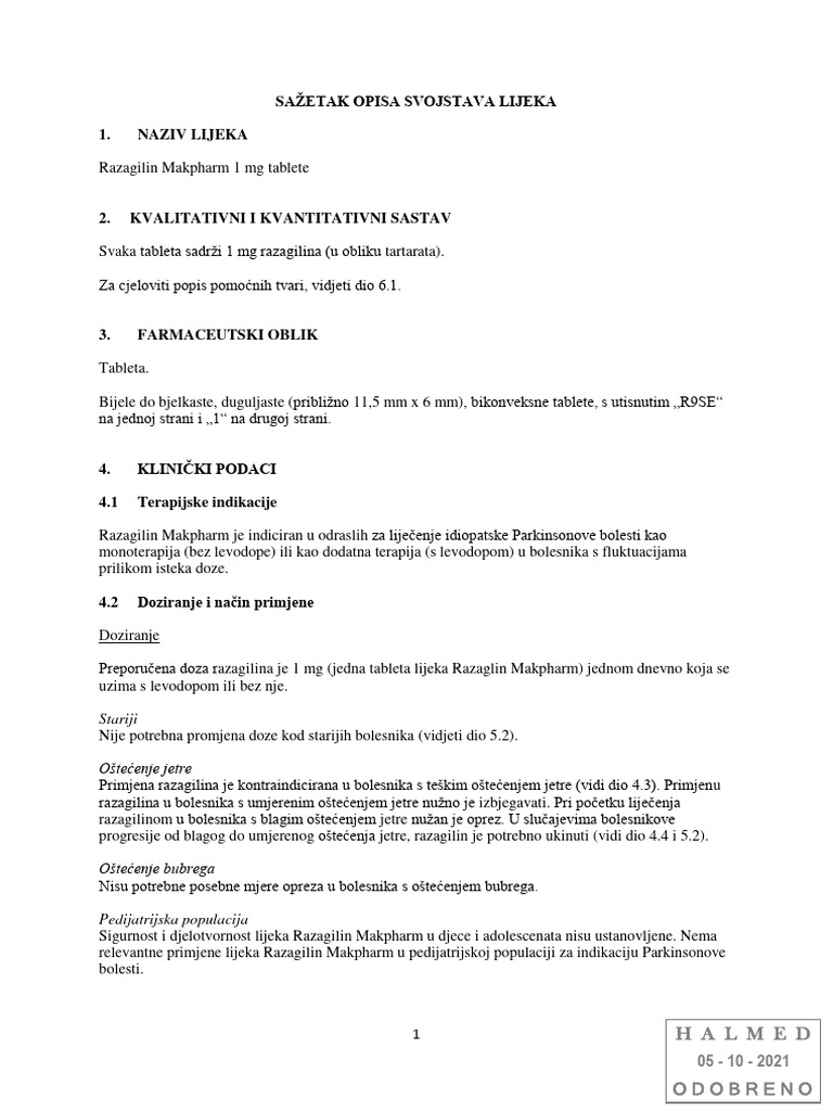 Razagilin Makpharm SPC | PDF