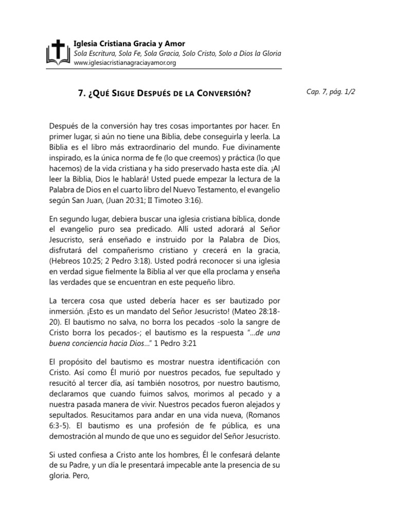 Que Sigue Despues de La Conversion | PDF | Cristo (título) | Biblia