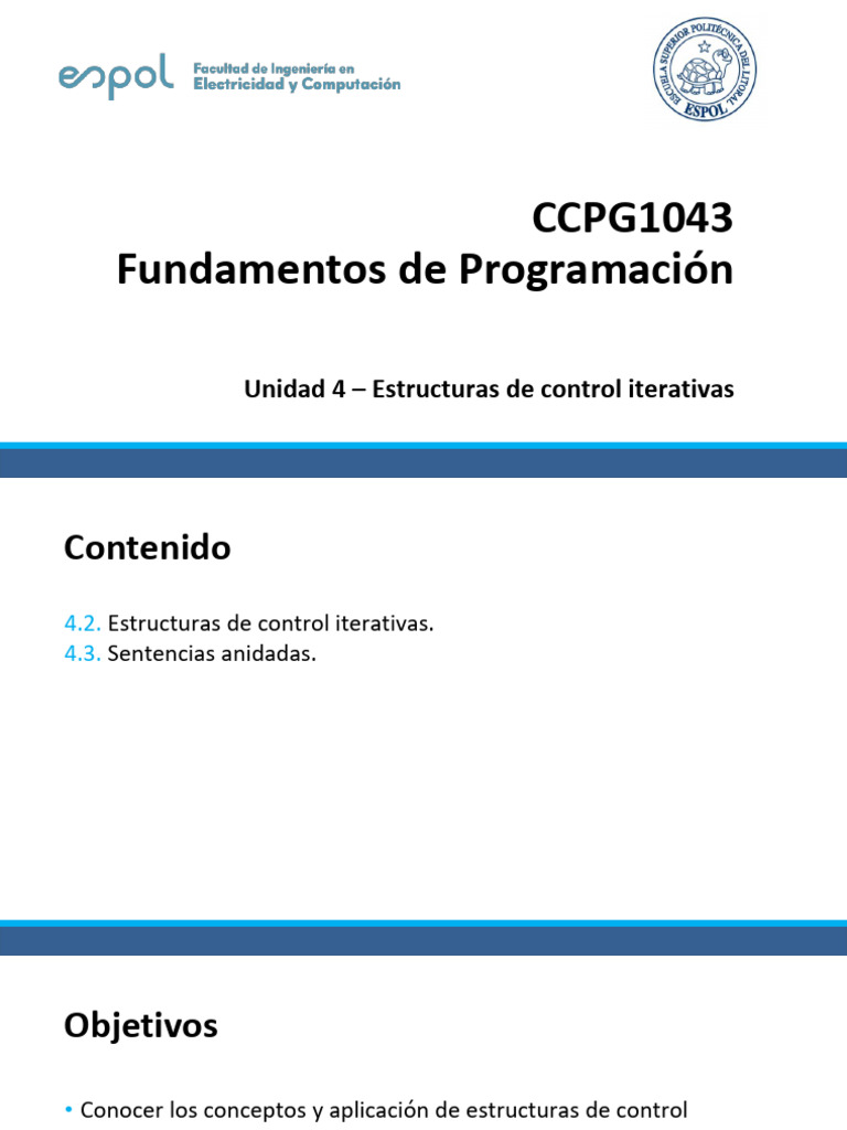 FP Unidad4 Iterativas | PDF | Flujo de control | Python (lenguaje de programación)