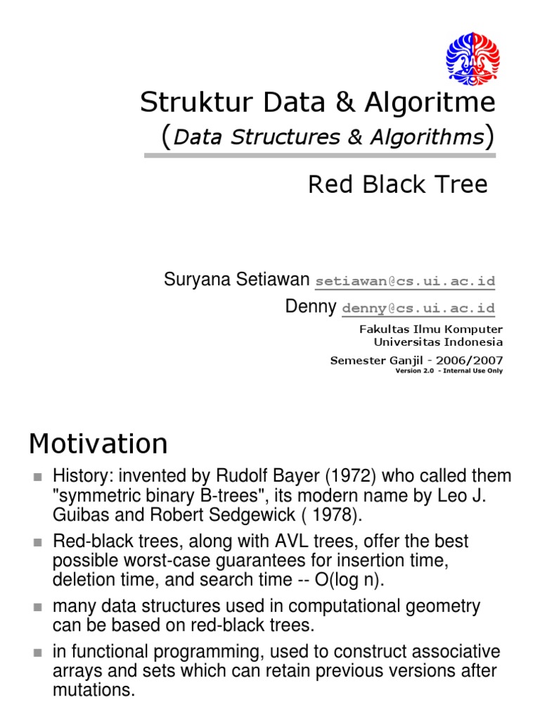 Red Black Tree Pdf Algorithms And Data Structures Computer Programming