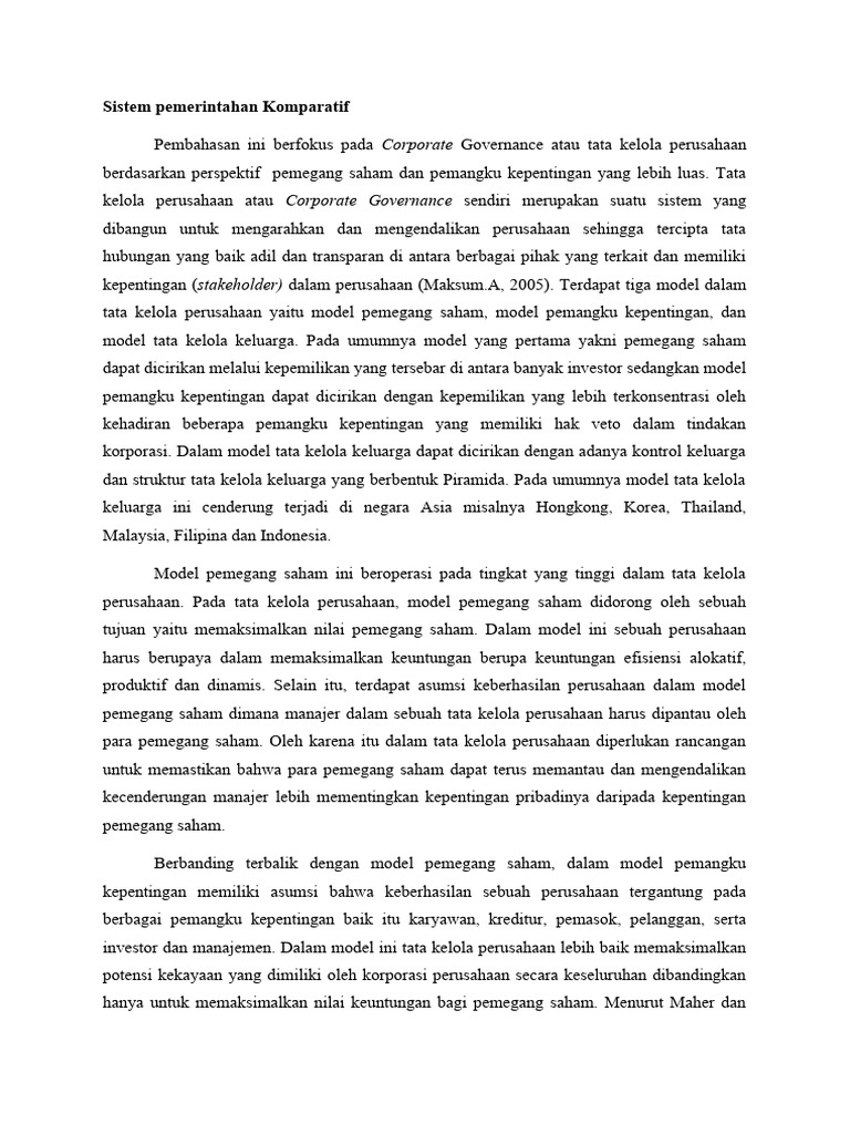 Comparative System | PDF | Karier & Perkembangan