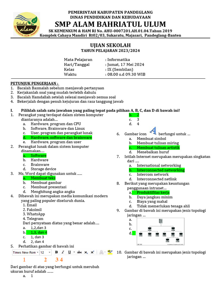 Tika US Informatika IX | PDF | Seni | Komputer