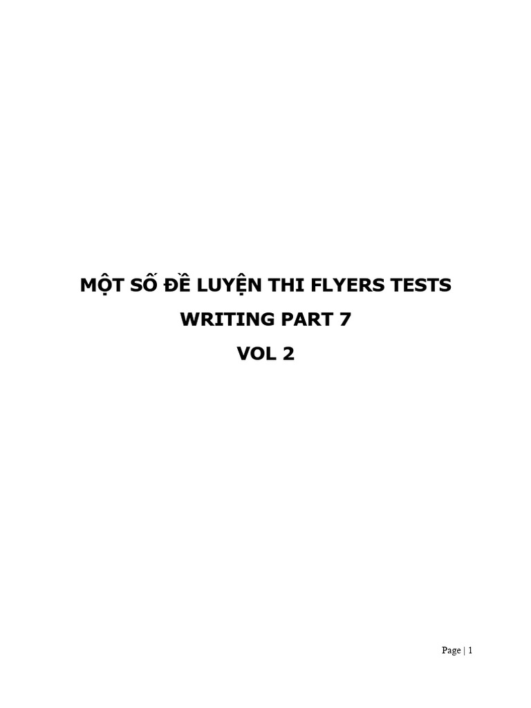 Writing Flyers Part 7 - Vol 2 | PDF