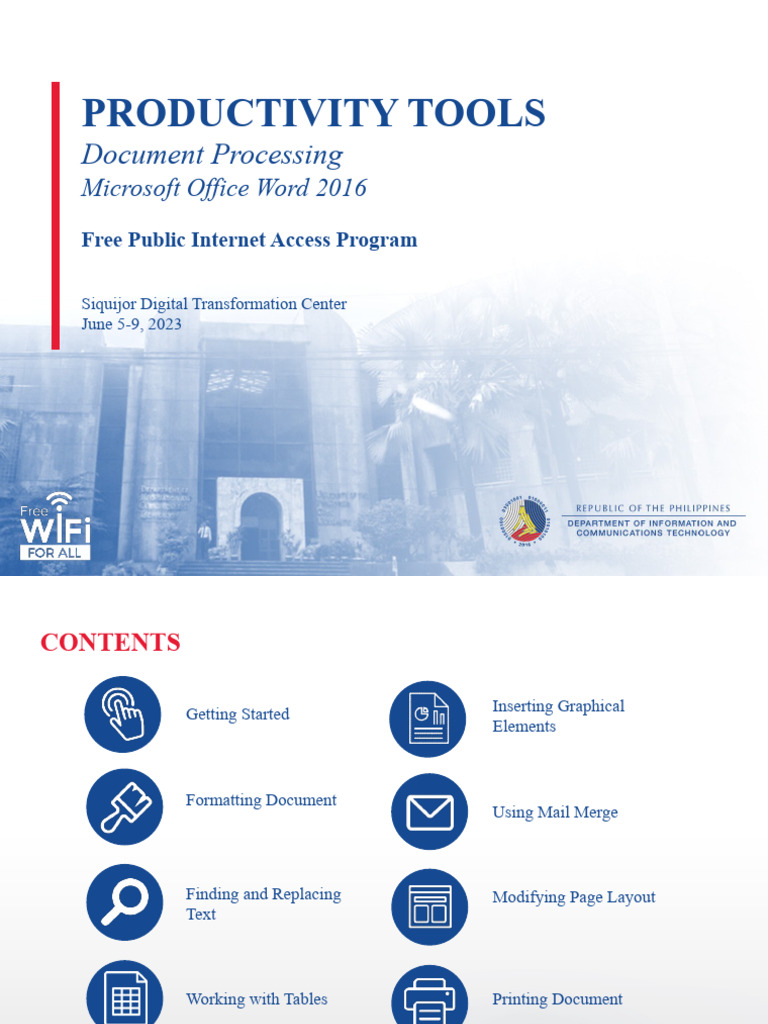 Module 2 - Document Processing MS Word 2016 FINAL | PDF | Microsoft ...