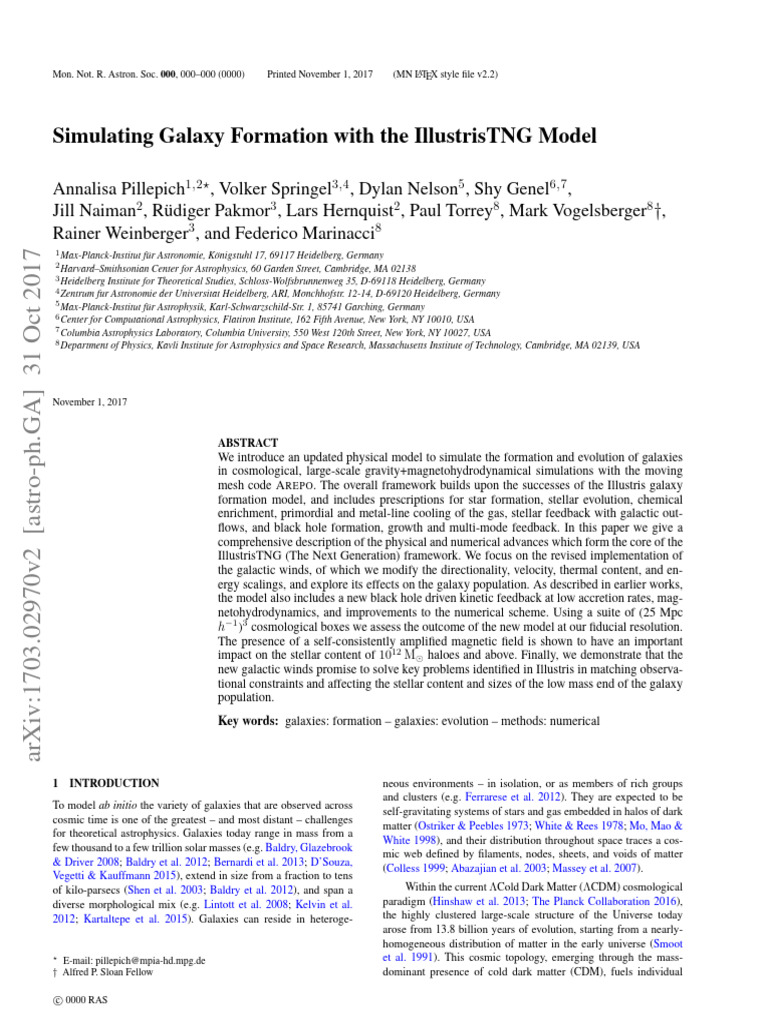 Simulating Galaxy Formation With The IllustrisTNG Model | PDF | Galaxy ...