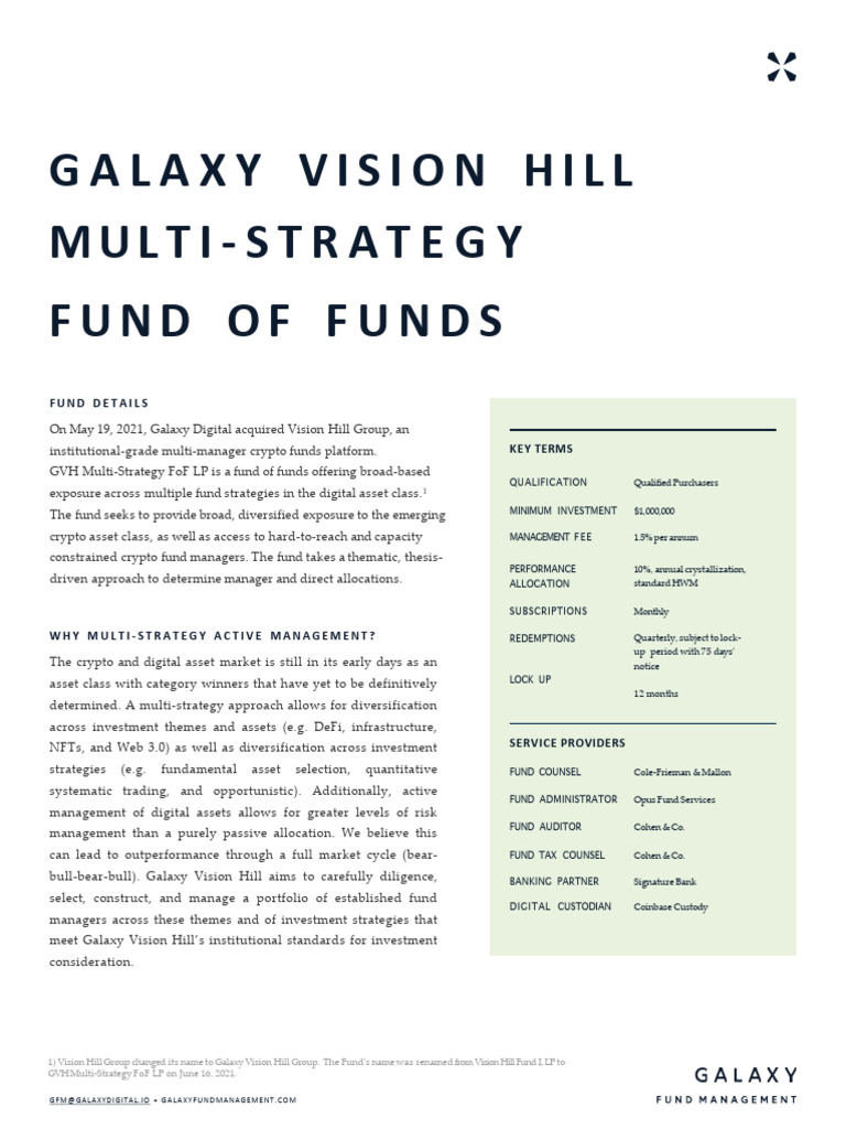 Galaxy Fund For Funds | PDF | Investment Fund | Investing