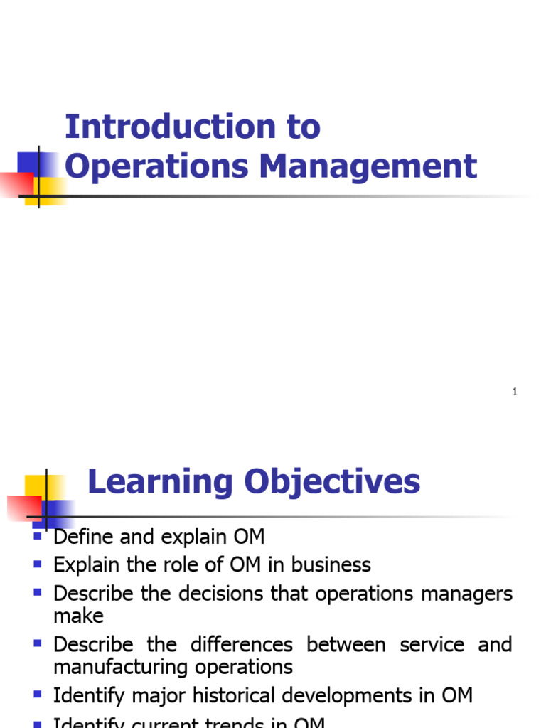 Fundamentals of OM | PDF | Business Process | Lean Manufacturing